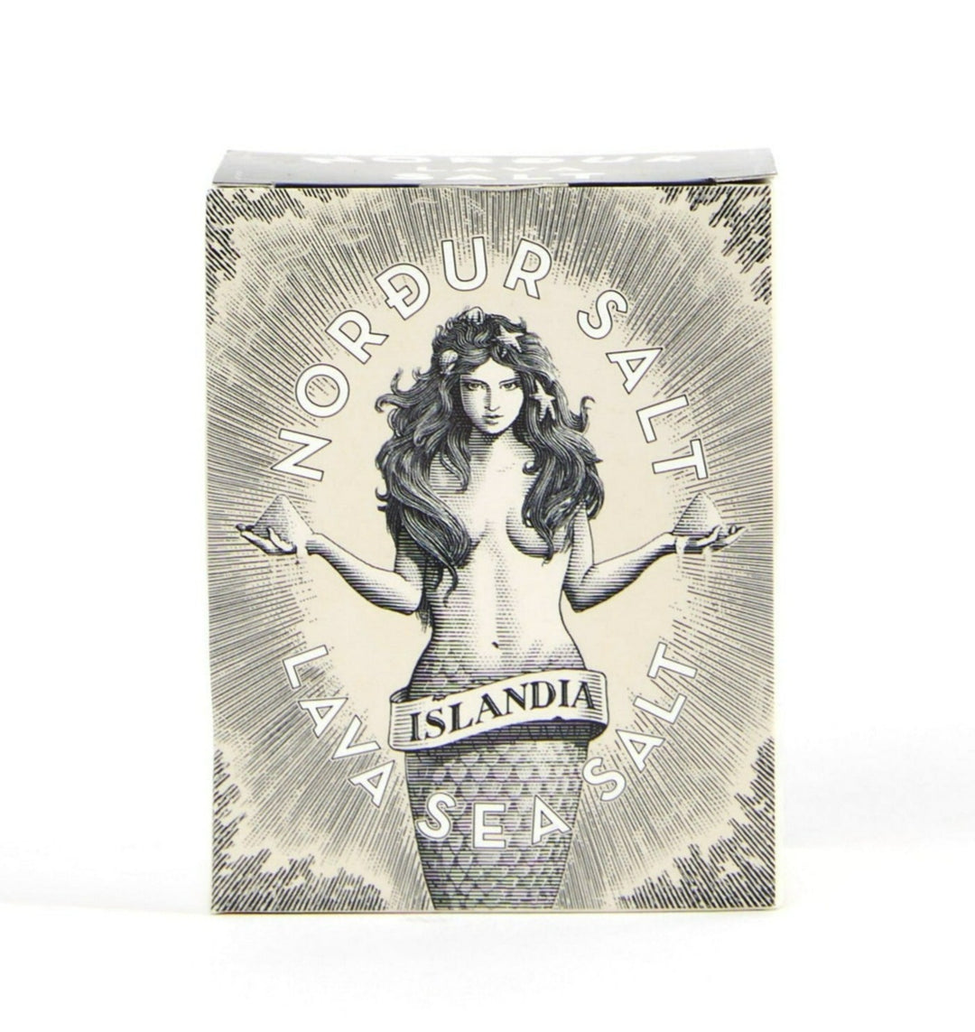 Nordur Salt Arctic Sea Salt Flakes Lava en caja de cartón 100 grs – NordurSalt México